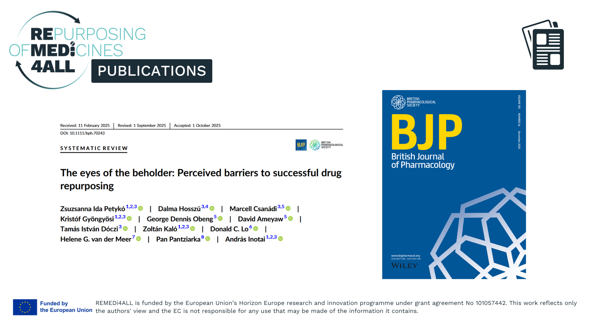 REMEDi4ALL consortium identifies key barriers to successful drug ...